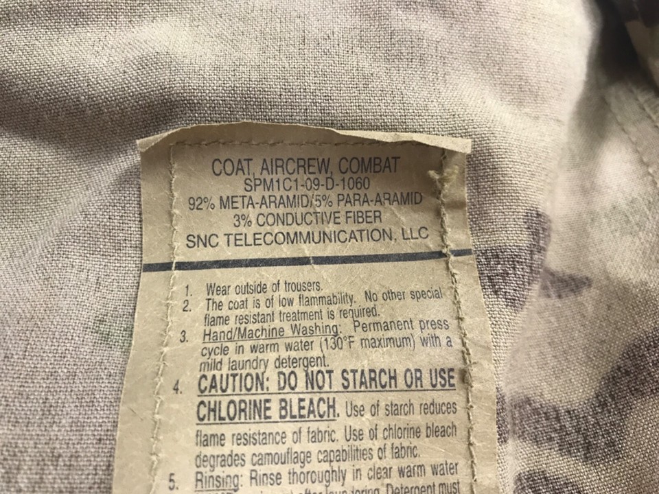 A2CU Aircrew Coat OCP Flight Suit Top Size Medium Regular NSN 8415-01 ...