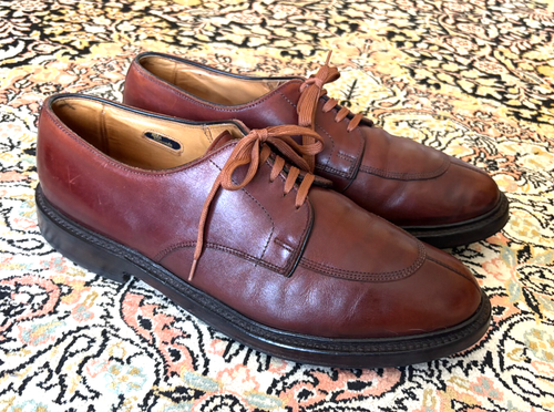 Allen Edmonds Cognac Brown WALTON Split-Toe Derby Men's Dress Shoe Size ...