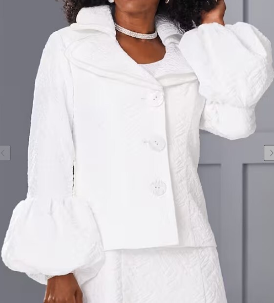 Size 12 Ashro White Formal Wedding Church Party Jahanna Textured Jacket ...