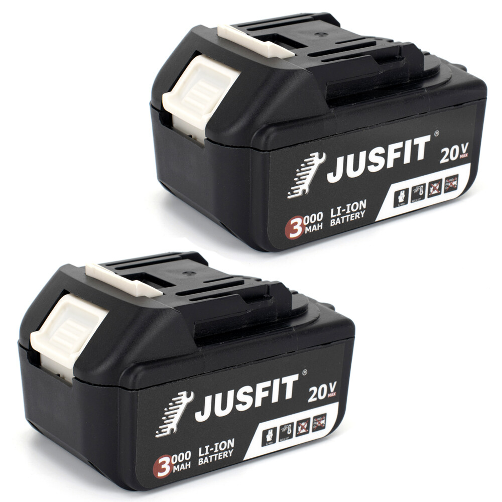 JUSFIT 20V 3.0AH Lithium-Ion Battery Charger For Makita 18V BL1830 ...