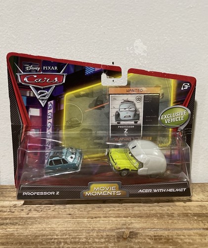 Disney Pixar Cars 2 Professor Z & Acer With Helmet 2 Pack Movie Moments ...