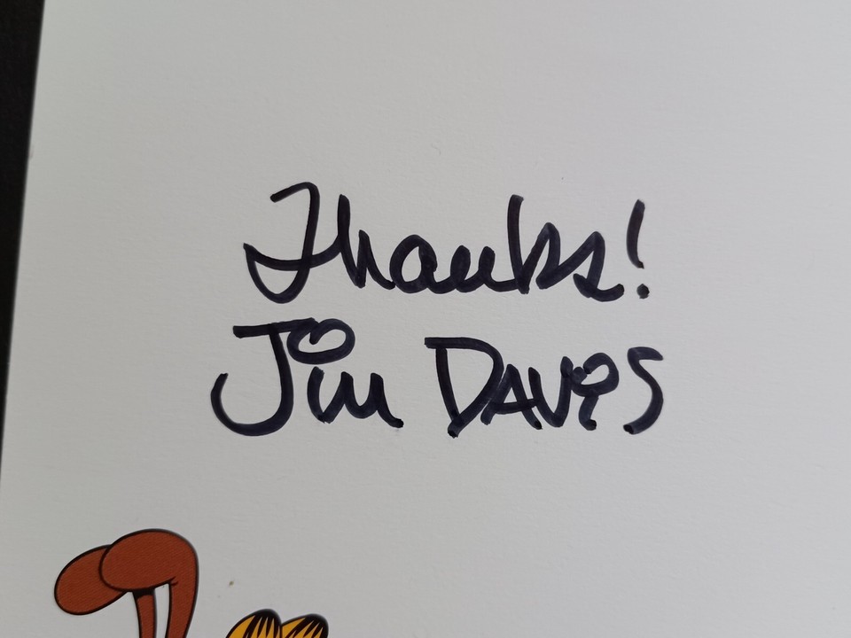 Jim Davis Signed 4.5" x 6" Garfield Card - Cartoonist | eBay