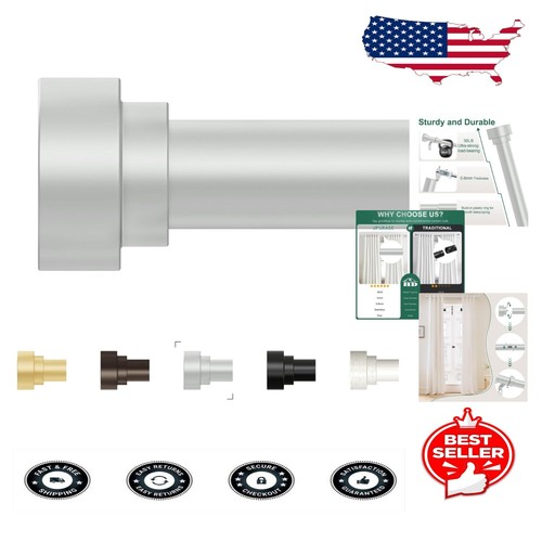 Versatile Antique Silver Curtain Rods 120 to 240 Inch - Modern Home ...