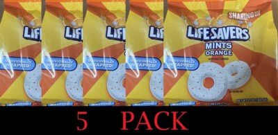 5x LifeSavers ORANGE Breath Mints Bulk Hard Candy Candies 13 oz Bag - 5 ...
