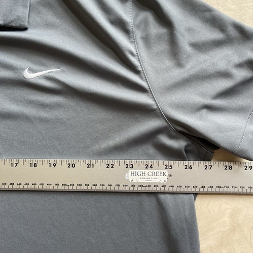 Nike Golf Mens Dri-Fit Polo Shirt Size 3XL XXXL Gray White Logo Big ...