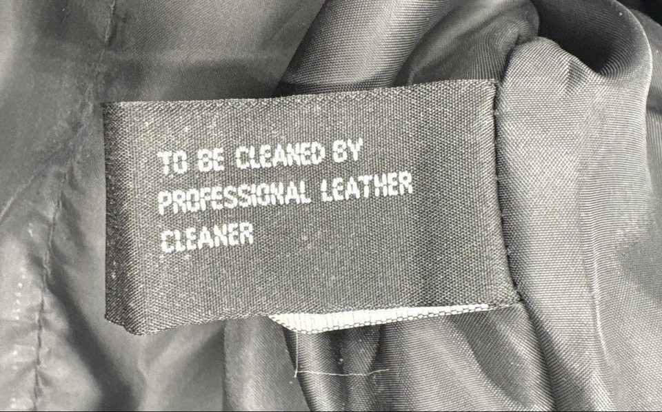 Wilda Men's Black Striped Long Sleeve Leather Motorcycle Jacket Size ...