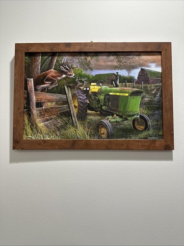 Kevin Daniel Ahead of the storm John Deer Farm Art Print-Framed 19 x 13 ...