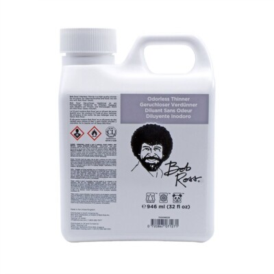 Bob Ross Clear Odourless Thinner 946ml - Artist Paint Brush & Tool ...