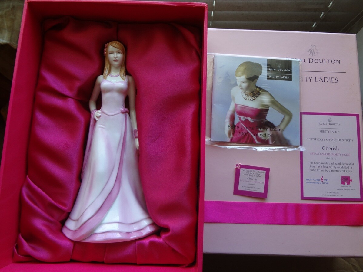 Royal Doulton Cherish Pretty Ladies Breast Cancer Charity Figurine ...