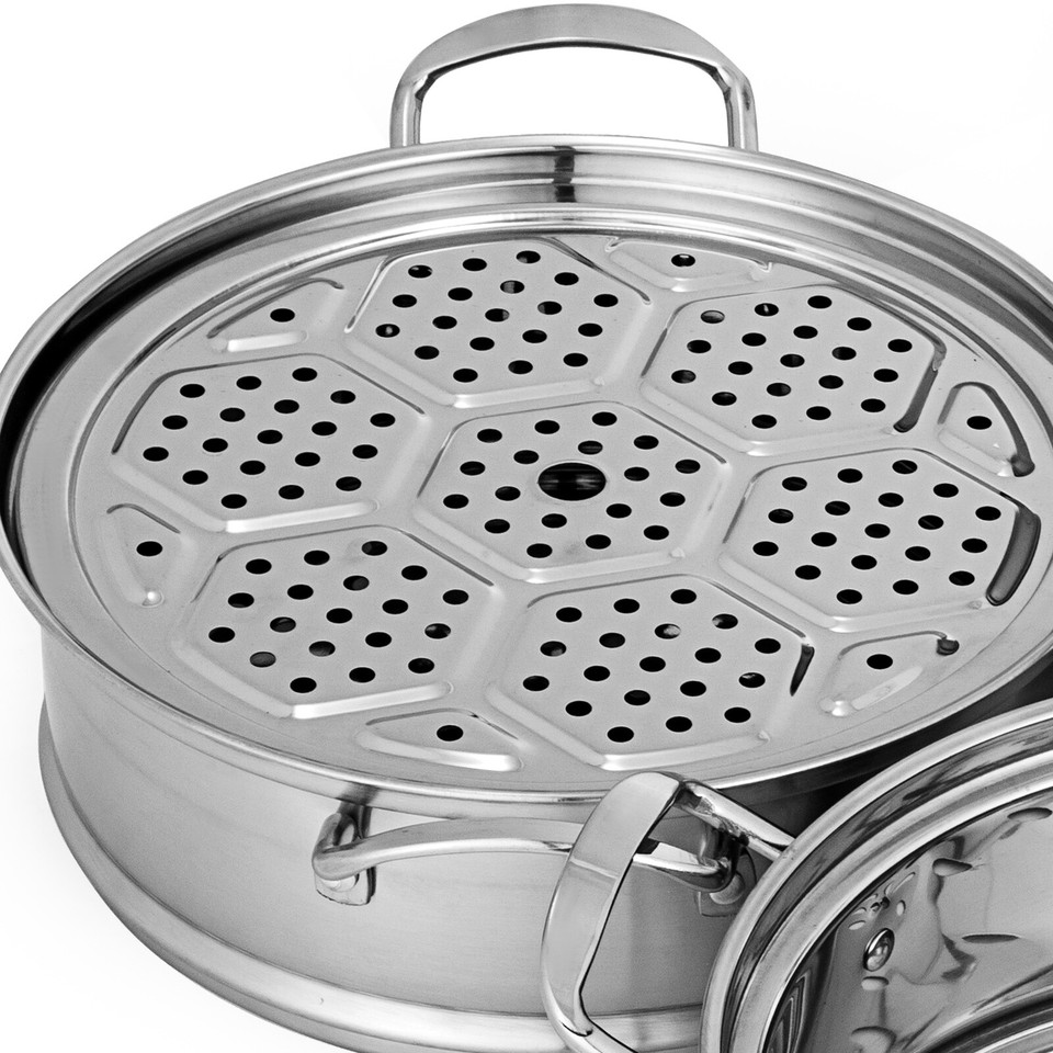 5 Layer Food Dumpling Steamer 28/30cm Soup Drawers Scraper Kitchen ...