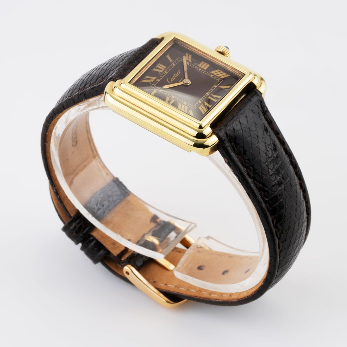 Cartier Stepped Tank 18K Electroplate Sterling Silv Vermeil 5 512 117 ...