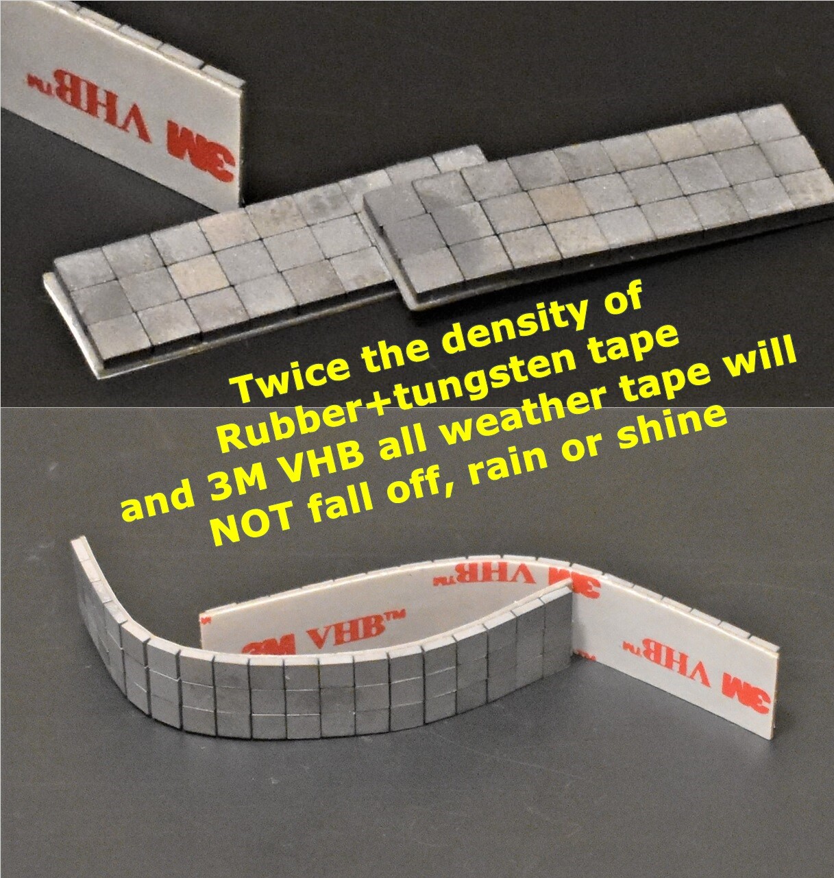 TxW Tungsten Swing Weight Tape 9-18 grams 3M VHB + Tungsten Chips head ...