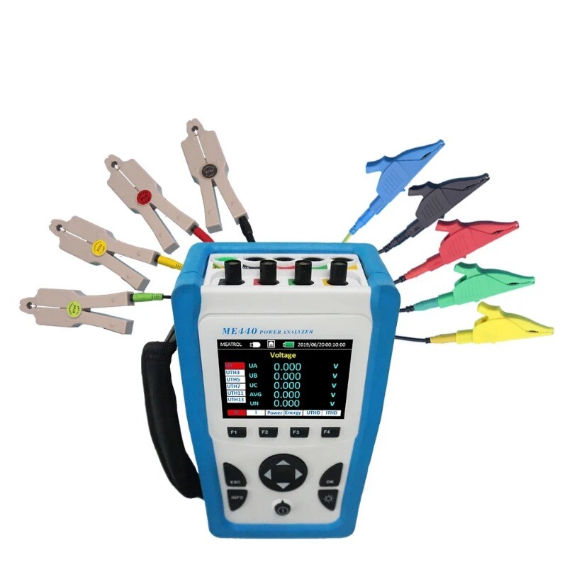 ME440 AC Power Analyser Handheld Voltage Current Power Factor Meter ...