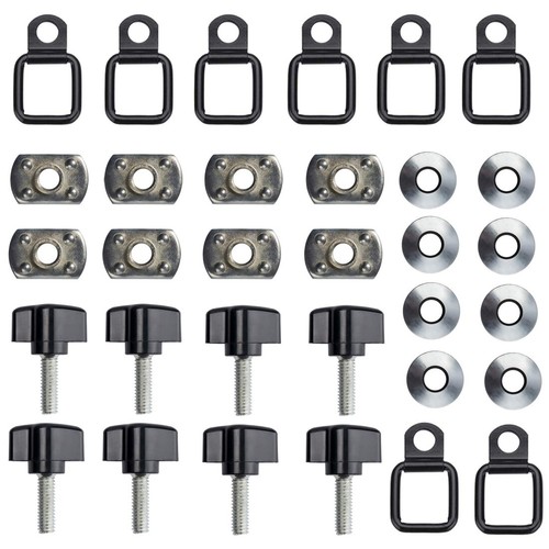 8pcs Hardtop Thumb Screw Nut Washer Tie-Down D-Rings Kit for Jeep ...