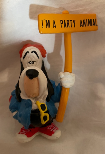 1990 Applause DROOPY DOG PVC Figure I'M A PARTY ANIMAL Sign Vintage | eBay