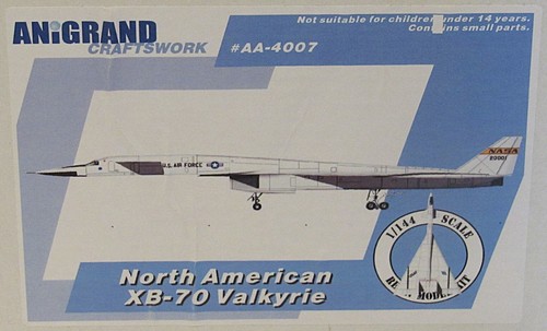 Anigrand Craftswork #AA-4007 North American XB-70 Valkyrie 1:144 Scale ...