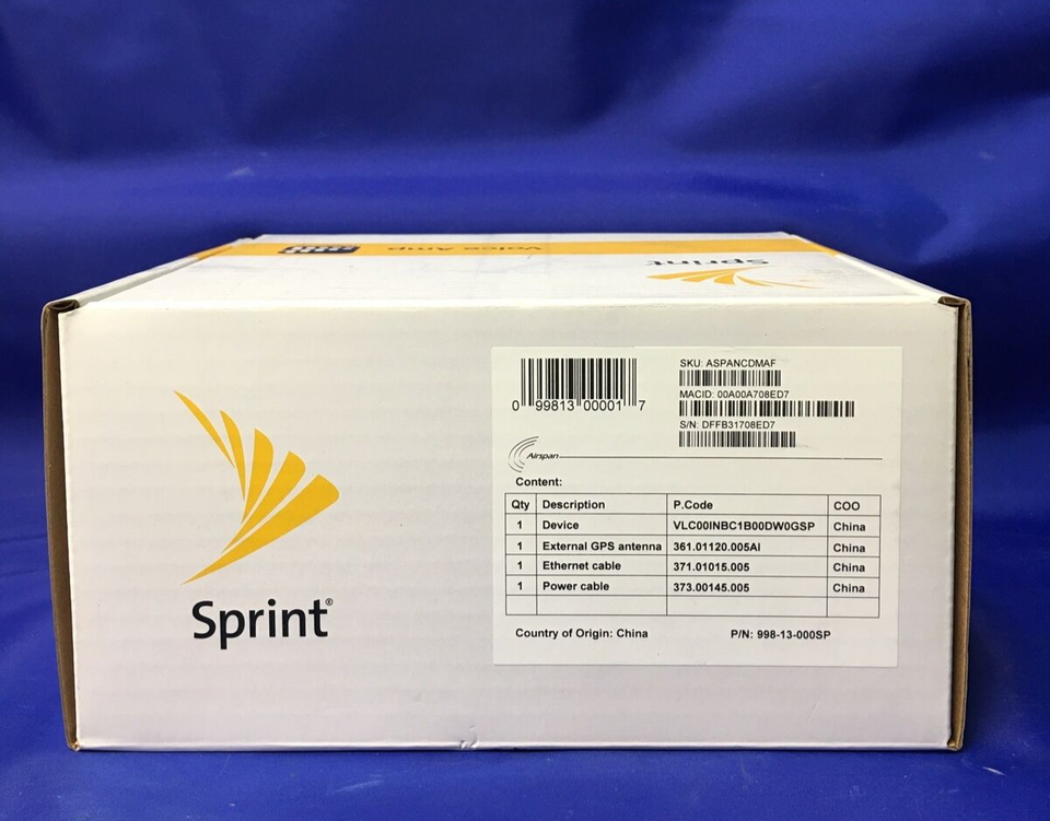 New Sprint Magic Box Gold Voice Amp Signal Amp 998-13-000SP AirVelocity ...