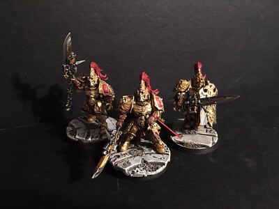 3x Adeptus Custodes Custodian Guard COMMISSION Warhammer 40k 30k Temple ...