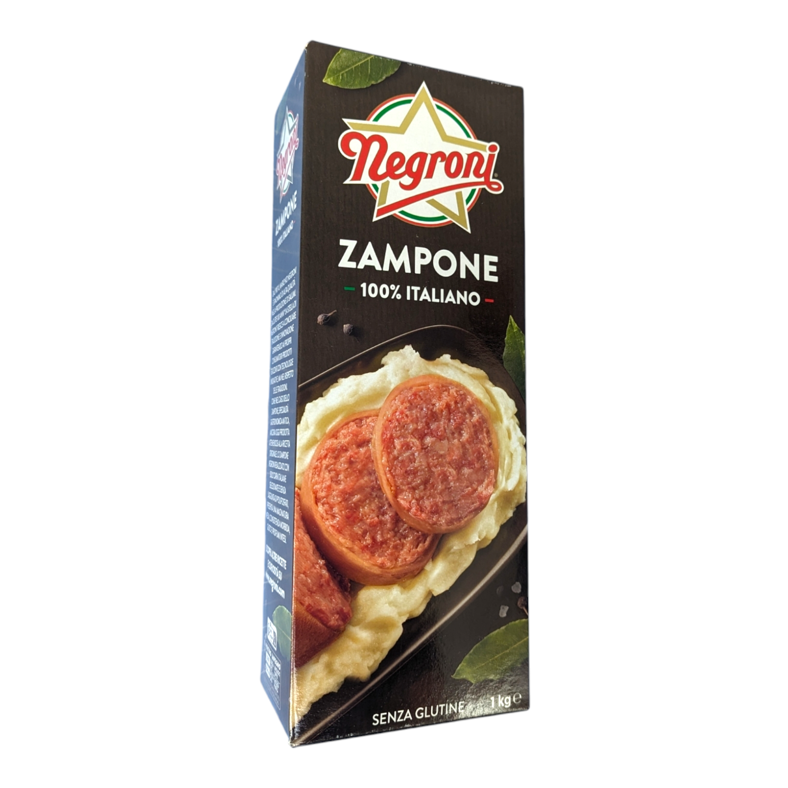 Negroni Zampone, Cotechino Sausage in Pigs Trotter 1kg - Italian Import ...