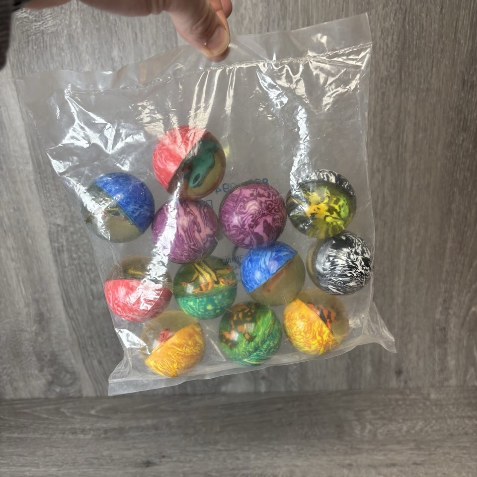 Vintage 1990s Rubber Bouncy Ball With Frog Toy Purple Sealed Bag Of 12 ...