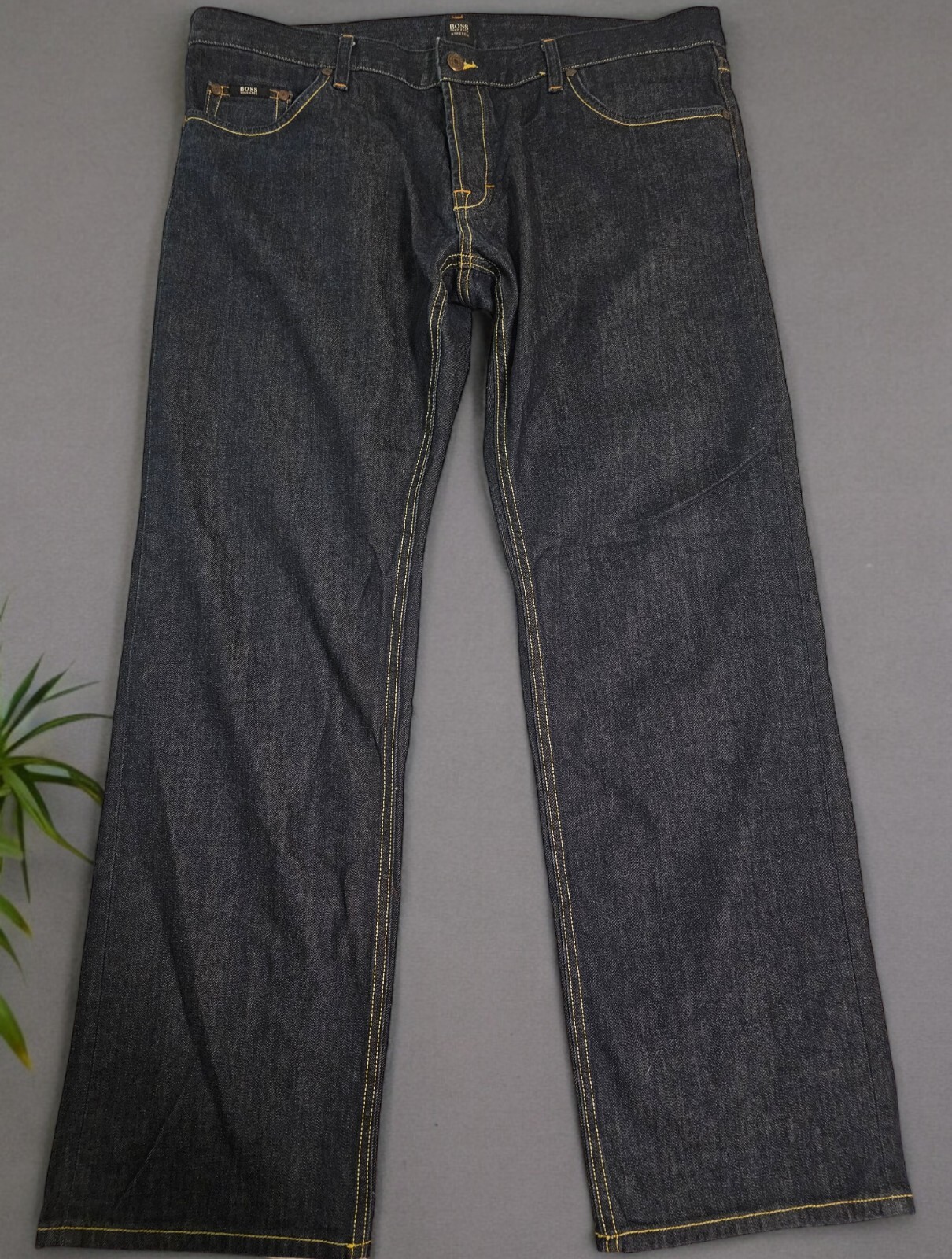 HUGO BOSS SCOUT 1 Blue Jeans 40×32 Mens Button Fly Regular Straight ...