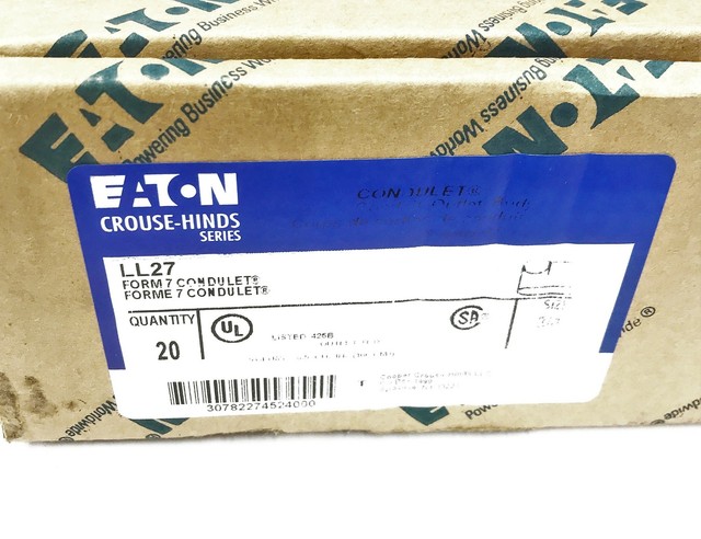 Eaton LL27 Crouse-Hinds Condulet Conduit Outlet Bodies - Type Ll Form 7 ...