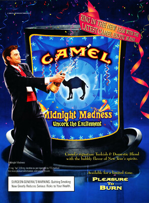 CAMEL CIGARETTE AD #63 RARE 2003 Out Of Print VINTAGE PLEASURE TO BURN ...
