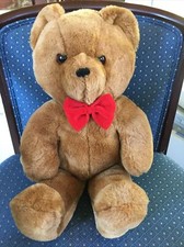 Vtg Big 20 Dakin Fun Farm Plush Honey Jo Teddy Bear Red Bow Tie 1986 ...