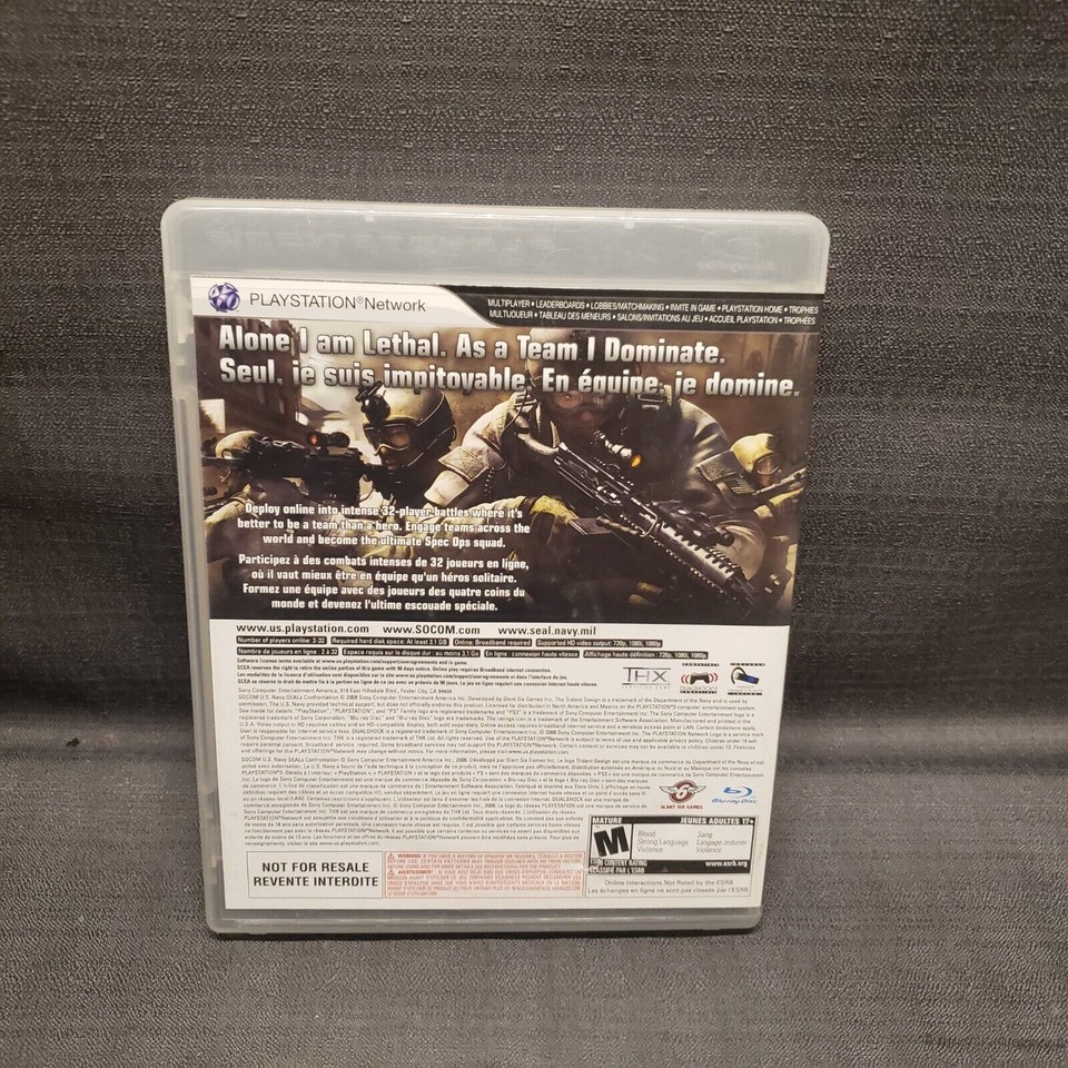 SOCOM: U.S. Navy SEALs Confrontation (Sony PlayStation 3, 2008) PS3 ...