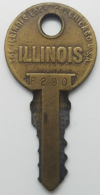 Vintage Key Illinois Lock Co F 200 Chicago IL Replacement Locks | eBay