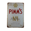 3XTin Sign PIMM’S ORIGINAL NO.1 CUP James Pimm Sprint DrinkBarWhisky ...