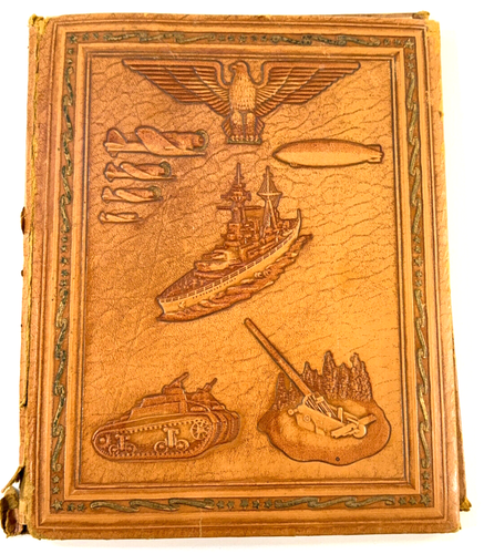 WW2 Embossed Soldier Army Folder Album Document Book Navy tank Airforce ...