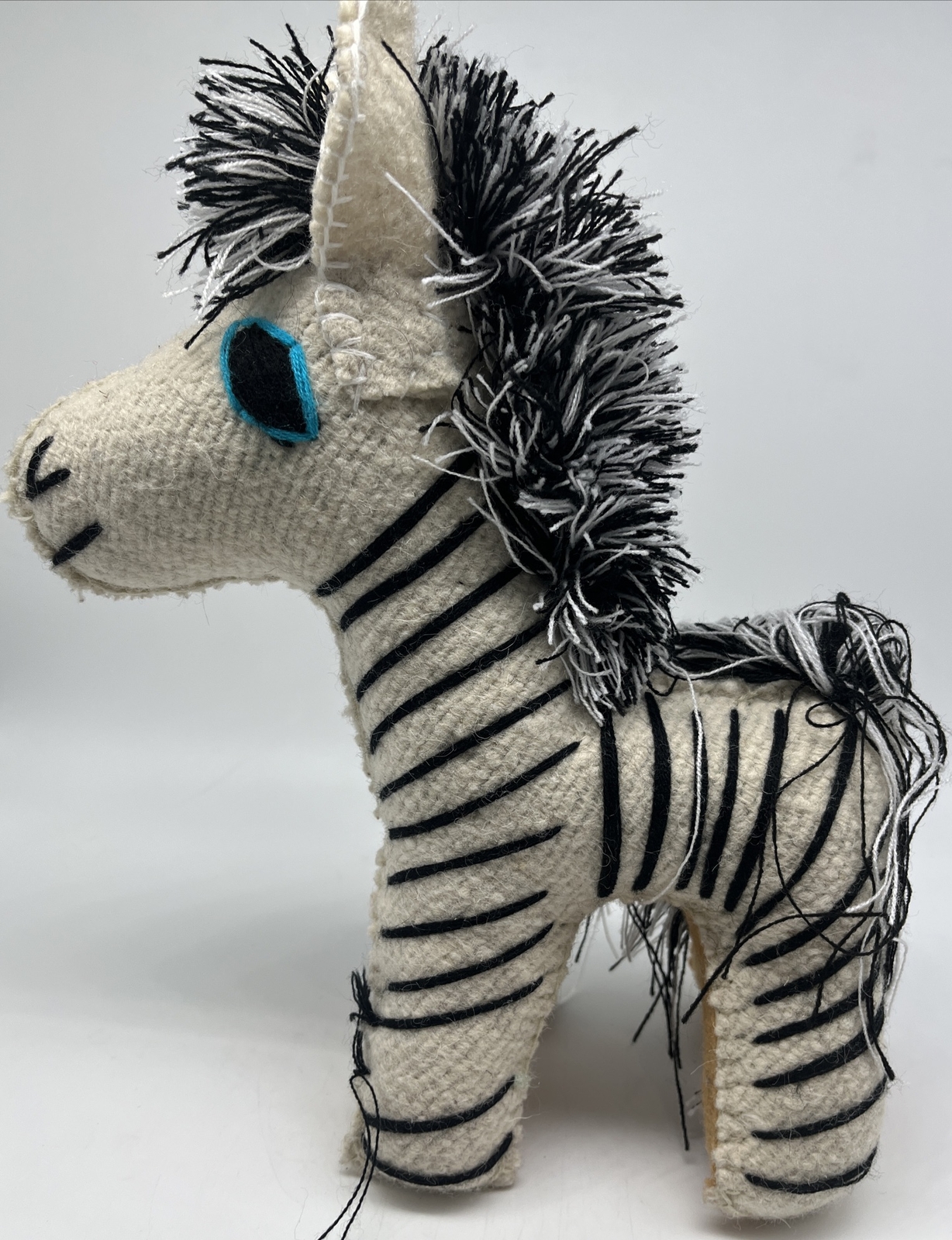 Hand Sewn Stuffed Animal Zebra Plush Toy 9” | eBay