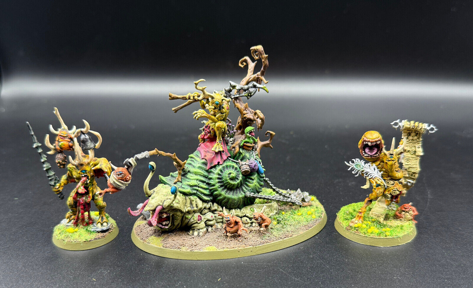FULLY PRO PAINTED ARMY MAGGOTKIN OF NURGLE NURLINGS EPIDEMIUS META AGE ...