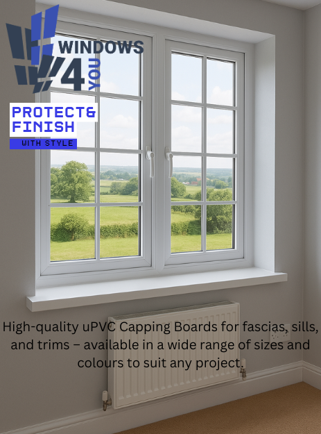 Anthracite Grey UPVC Capping Board – 2m Sill Cover Trim, 1 Pack (150 ...