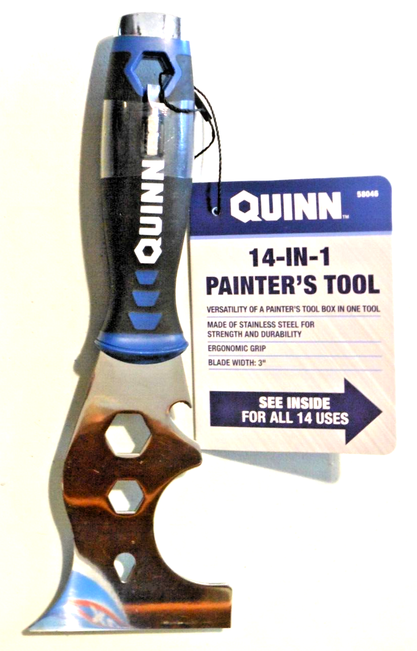 Quinn 14-In-1 Painter's Tool, 3" Blade Width, Ergonomic Handle ...