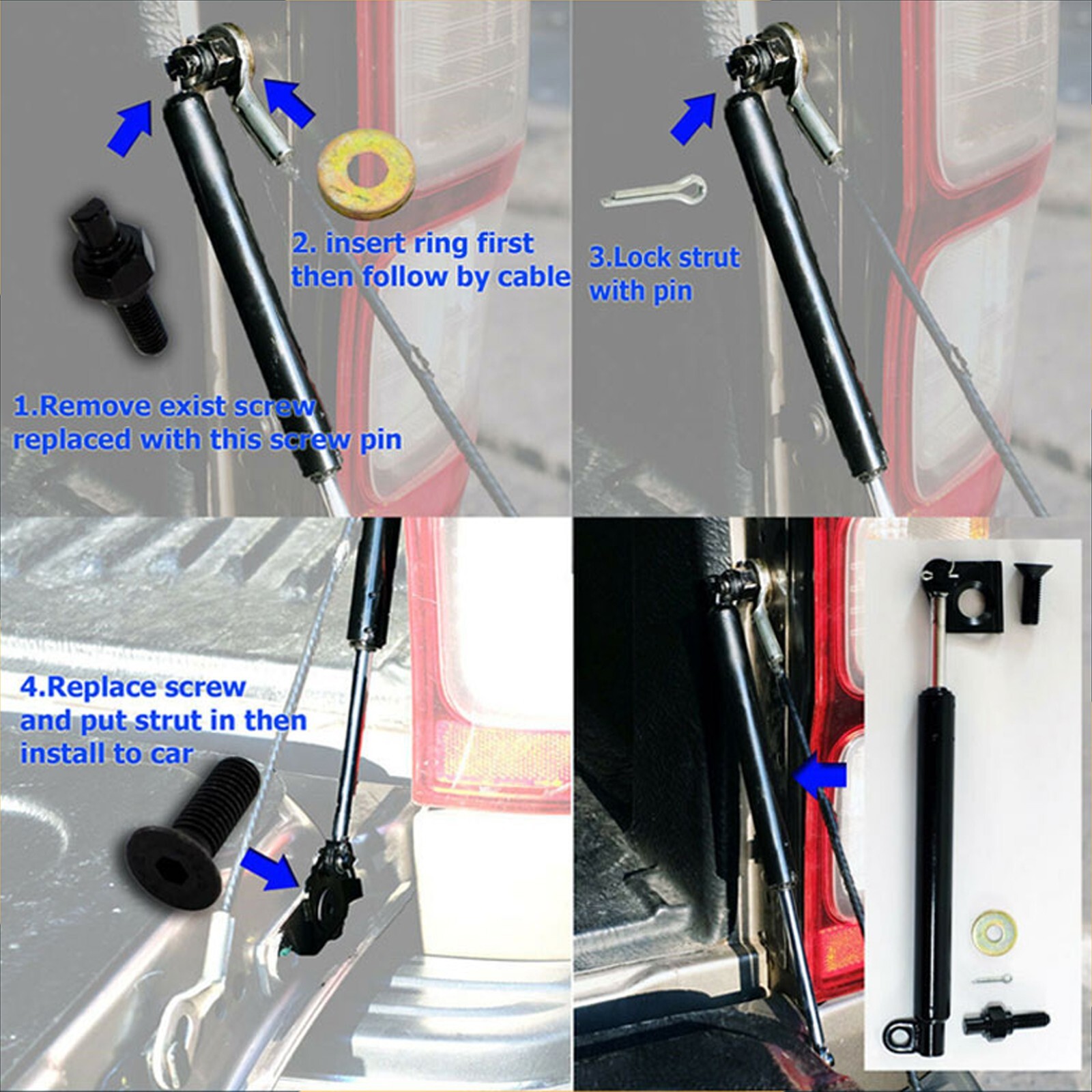 Rear Tailgate Assist Strut Damper Slow Down FIT Isuzu D-Max DMAX 2020 ...