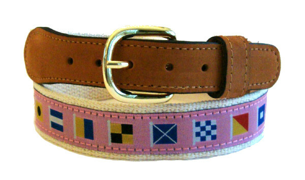 ZEP PRO Nautical Code Flag Belt on Khaki Navy Natural Webbing Premium ...
