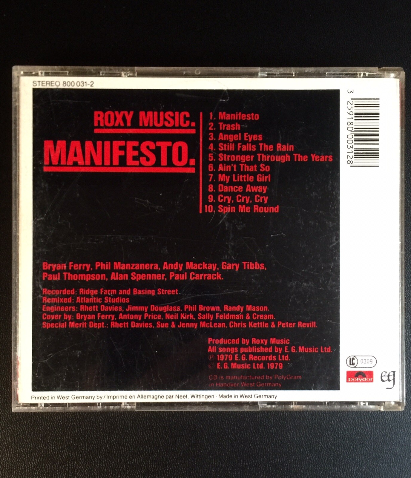 Roxy Music Manifesto CD 1979 | eBay