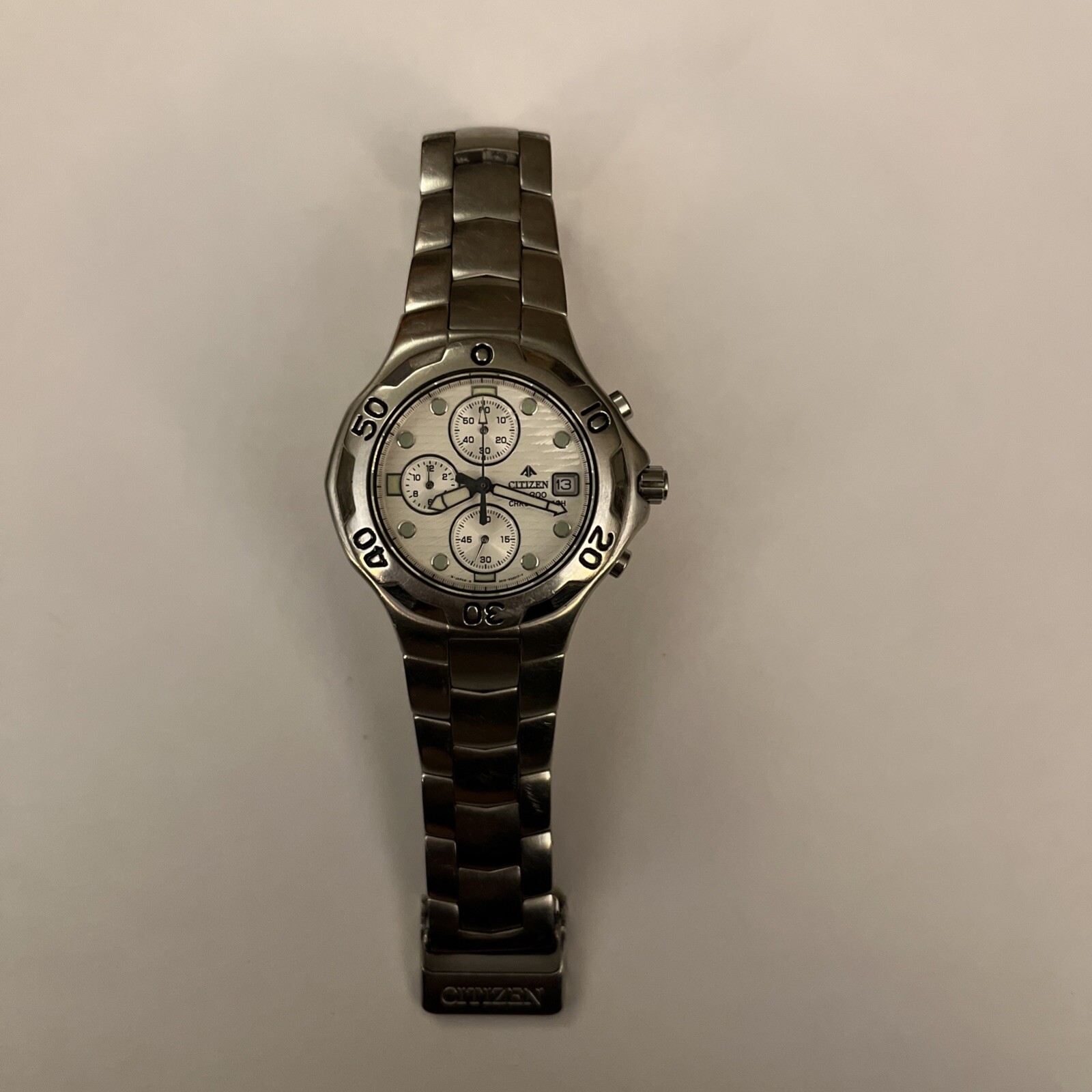 CITIZEN Chrono Silver Dial Stainless Steel Men's Wat… - Gem