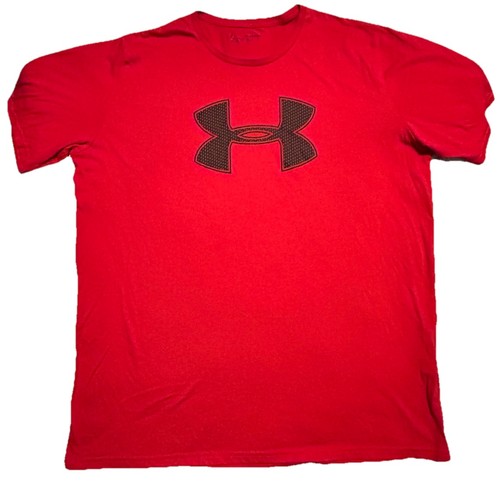 UNDER ARMOUR Men's XXL "Loose Fit" Stretch Red Short Sleeve T-Shirt ...