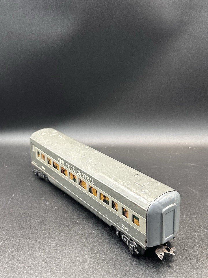 VINTAGE MARX #333 O GAUGE NYC 5 PC LOCO TENDER & LIT COACHES TESTED ...