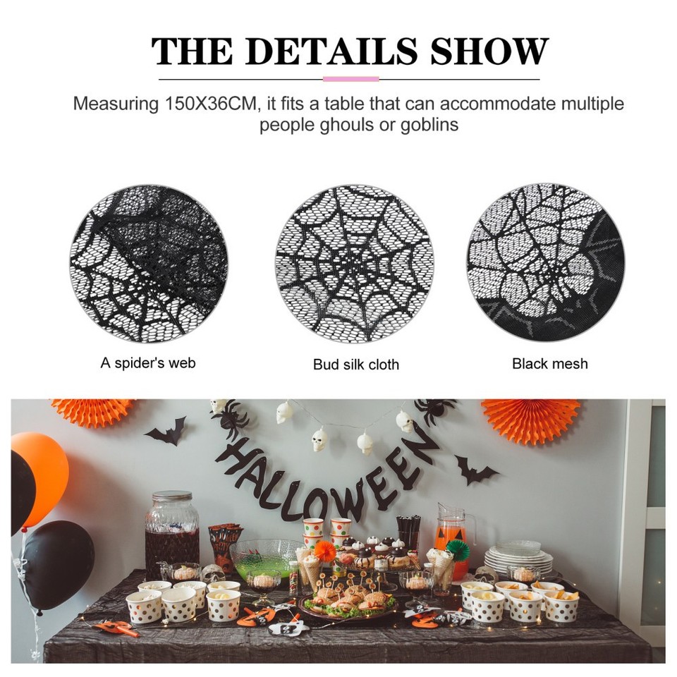 Spider Web Decoration Cloth Halloween Indoor Decorations for Home ...