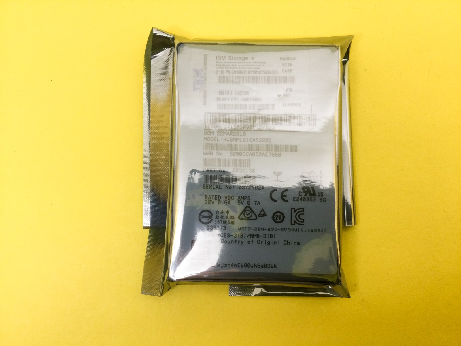 HUSMM1616ASS201 HGST 1.6TB SAS 12Gbps 2.5in ENT SSD IBM 00ND100 | eBay