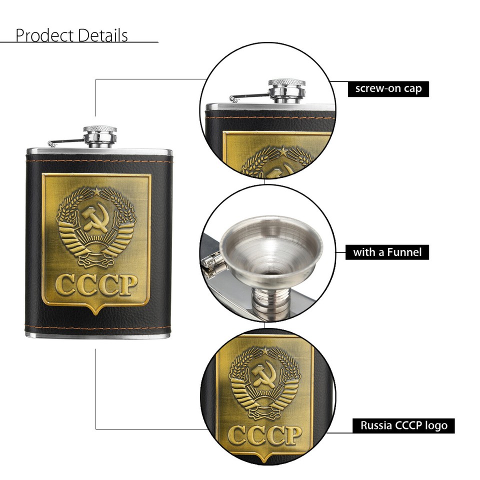 Stainless Steel Liquor Pocket Hip Flask Alcohol Whiskey Screw Cap ...