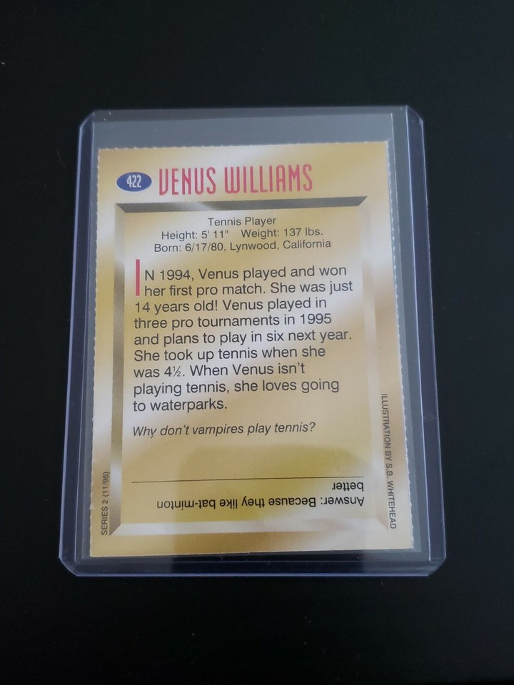 RARE 11/95 SI for Kids VENUS WILLIAMS Rookie Card, USA Tennis #422 | eBay