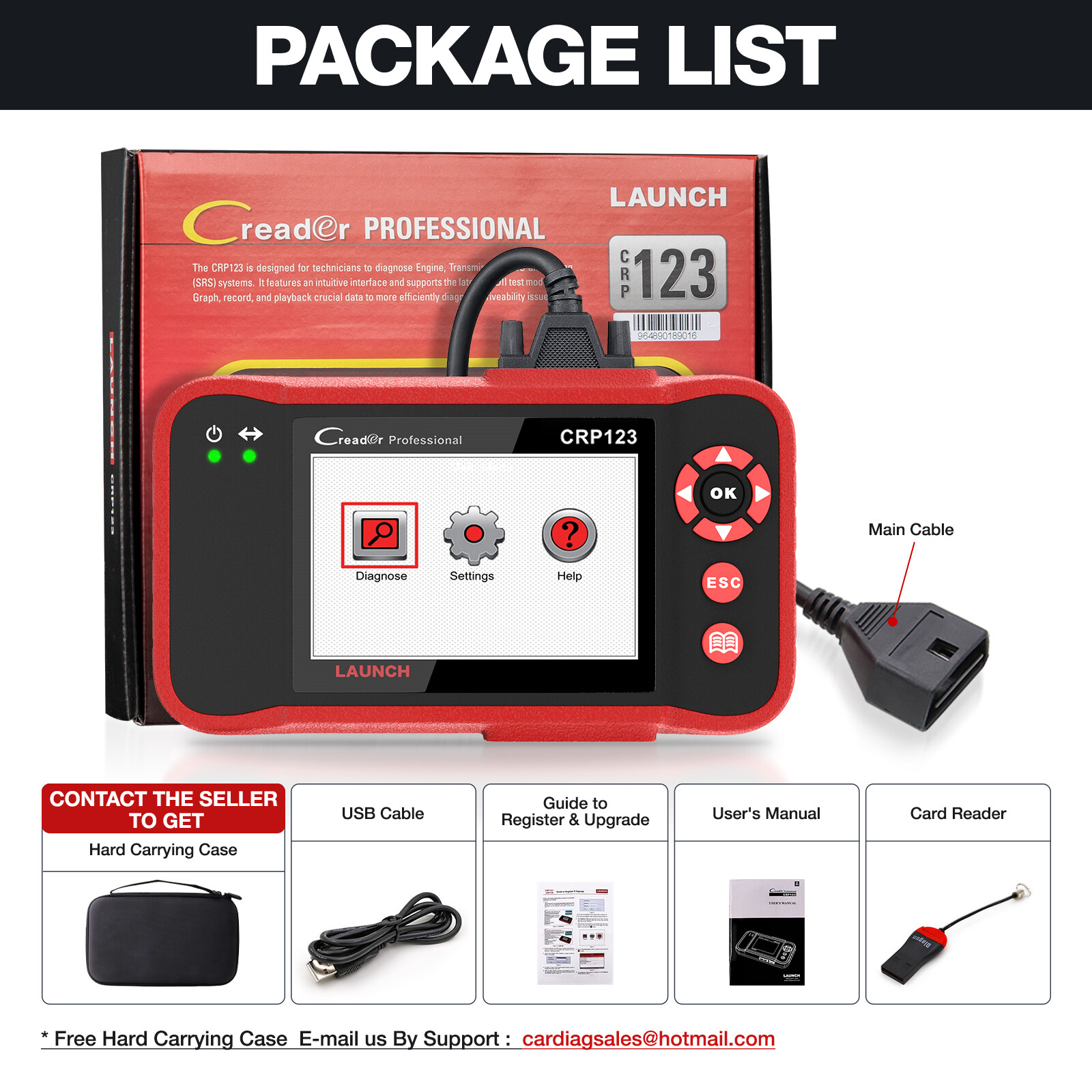 2025 LAUNCH CRP123 OBD2 Scanner Engine/ABS/SRS/Transmission Diagnostic ...