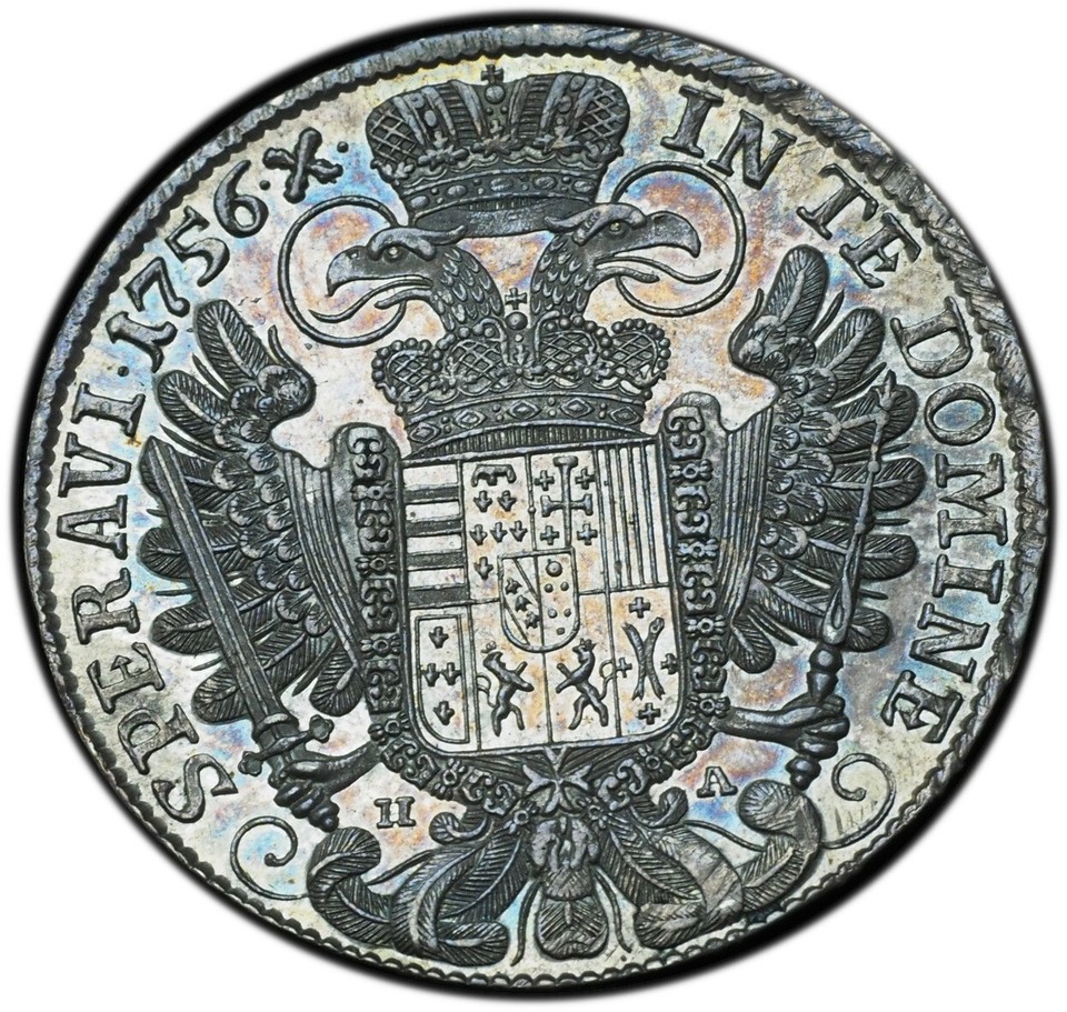 1756-HA Austria Thaler Franz AU55 NGC - Incredibly Choice it Looks Mint ...