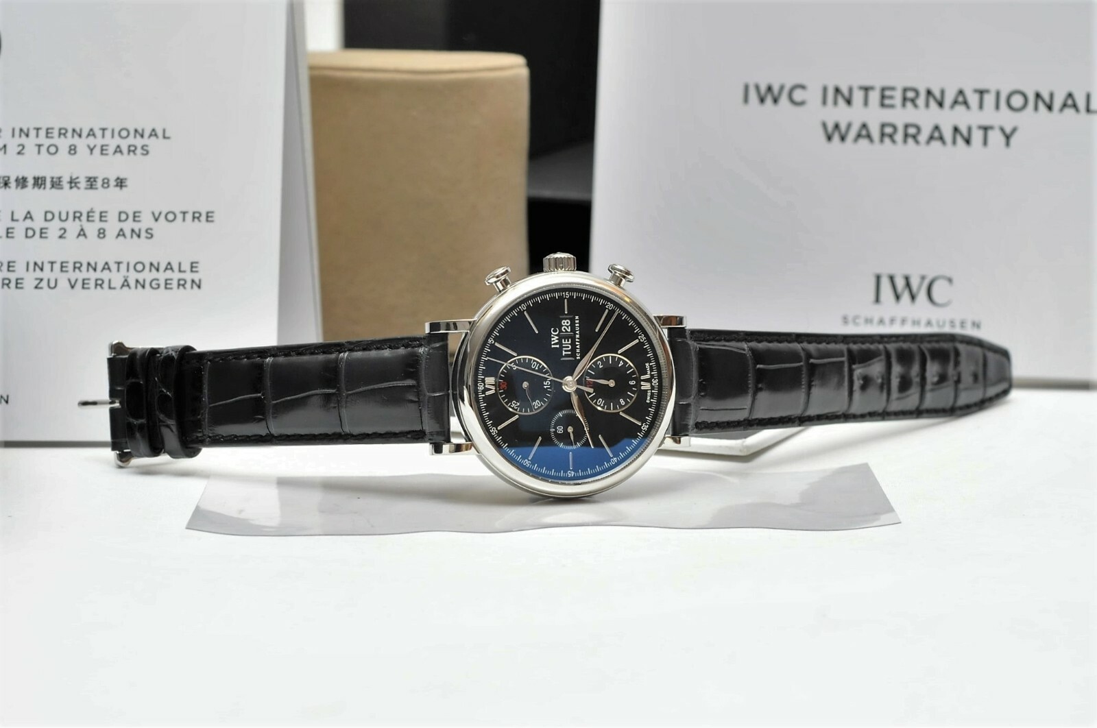 IWC Portofino 42mm Automatic Watch Alligator Strap IW391029 | eBay