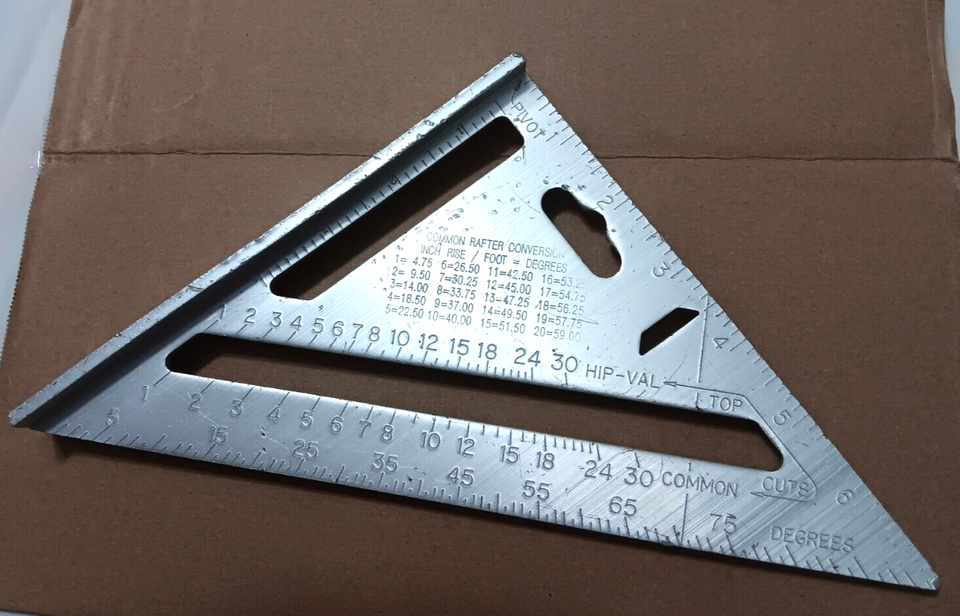 Empire 7" Aluminum Laser Etched Right Angle Speed Square #2990 | eBay